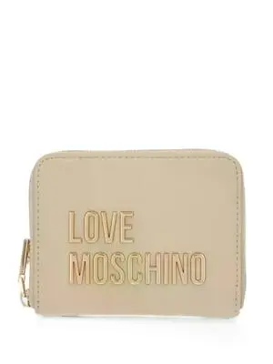 Moschino Logo-embossed Wallet - Neutrals