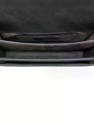 Saint Laurent Medium Grained Calfskin Monogram Sunset Crossbody Bag - Grey