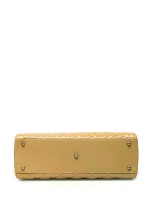 Dior Large Patent Cannage Lady Satchel - Neutrals