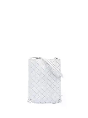 Bottega Veneta Woven Nappa Leather Crossbody Bag - White