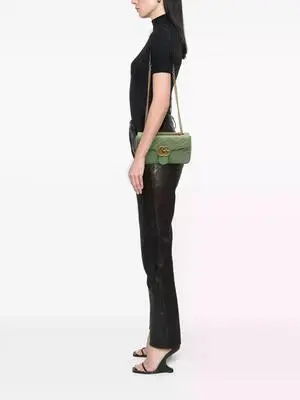 Gucci Gg Marmont Matelassé Calfskin Shoulder Bag - Green
