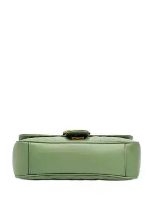 Gucci Gg Marmont Matelassé Calfskin Shoulder Bag - Green
