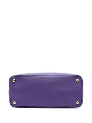 Prada Saffiano Cuir Double Satchel - Purple