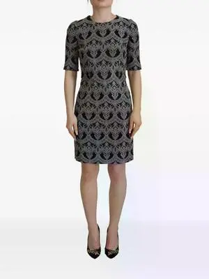 Dolce & Gabbana Lace Crew Neck Mini Dress