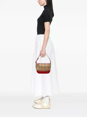 Burberry Haymarket Check Canvas Shoulder Bag