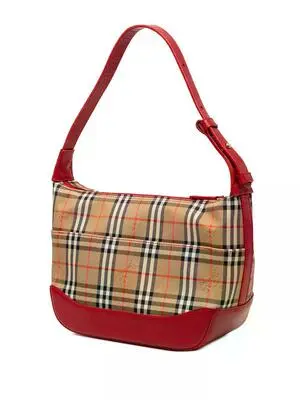 Burberry Haymarket Check Canvas Shoulder Bag