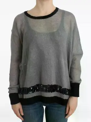 Costume National Sequin-embellished Semi-sheer Sweater