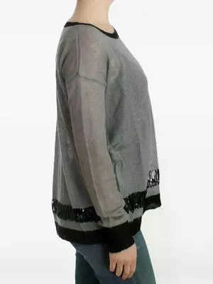 Costume National Sequin-embellished Semi-sheer Sweater