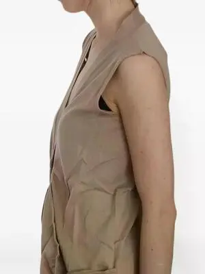 PINK MEMORIES Sleeveless Button-fastening Cardigan