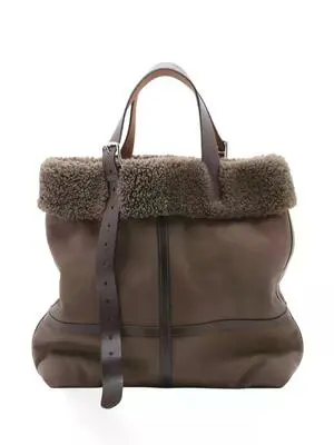 Hermès Clemence Shearling Etriviere Aviator Tote Bag