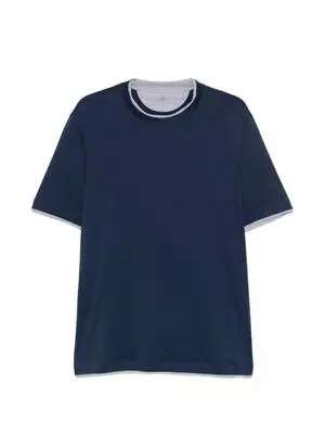 Brunello Cucinelli Contrast-trim Cotton T-shirt