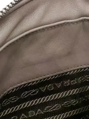 Prada Soft Calfskin Studded Camera Bag - Brown