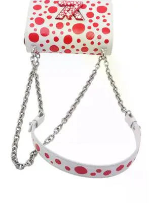 LOUIS VUITTON Yayoi Kusama Infinity Dot Twist Pm Crossbody Bag - White