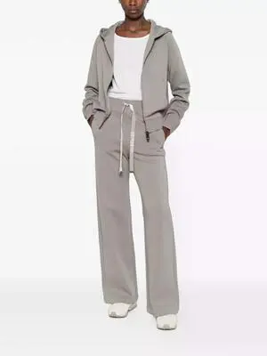 Max Mara Embroidered Logo Zip-up Hoodie - Grey