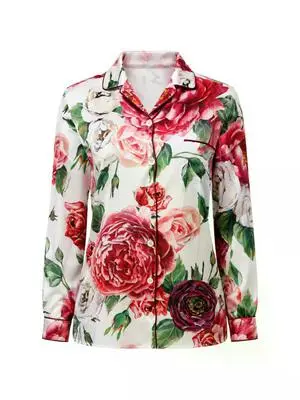 Dolce & Gabbana Floral Print Silk Shirt