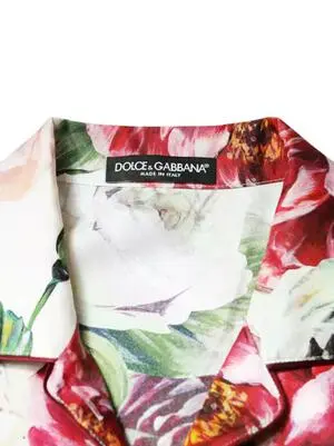 Dolce & Gabbana Floral Print Silk Shirt