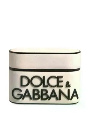 Dolce & Gabbana Embossed-logo Airpods Case - White