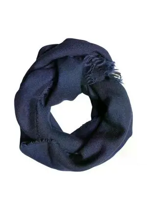 Dolce & Gabbana Logo-embroidered Frayed Scarf