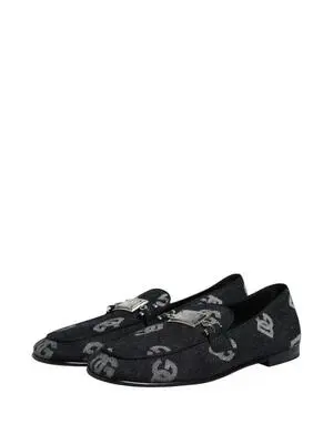 Dolce & Gabbana Logo-print Denim Buckle Loafers