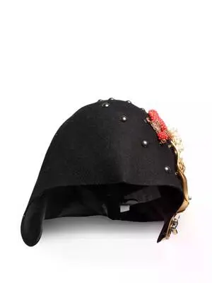 Dolce & Gabbana Embellished Wool Cloche Hat
