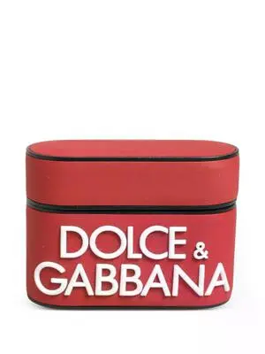 Dolce & Gabbana Embossed-logo Airpods Case - Red