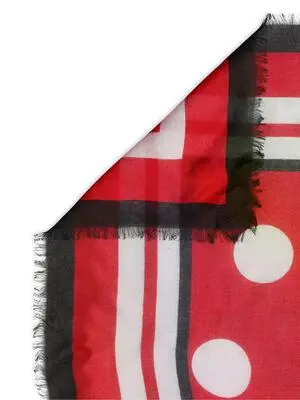 Dolce & Gabbana Polka-dot Fringed Scarf