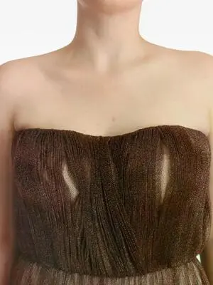 Dolce & Gabbana Glitter-finish Pleated Maxi Dress