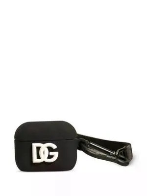 Dolce & Gabbana Logo-embossed Airpods Case - Black