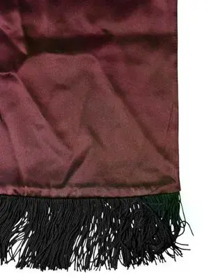 Dolce & Gabbana Fringe-trim Satin Scarf - Red