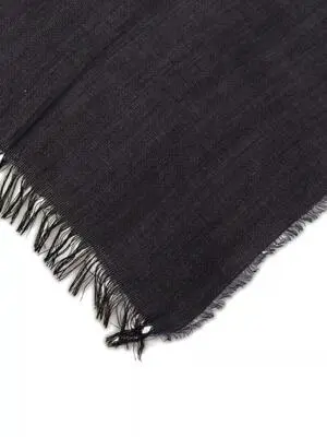 Gianfranco Ferre Logo-embossed Fringed Scarf