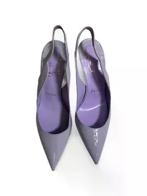 CHRISTIAN LOUBOUTIN Patent Slingback Pumps - Purple