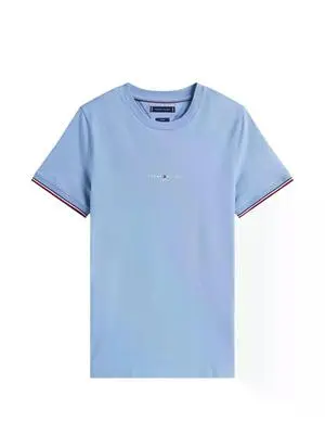 Tommy Hilfiger Logo-embroidered Tipped T-shirt