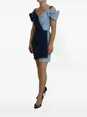 Dolce & Gabbana Patchwork Draped Mini Dress