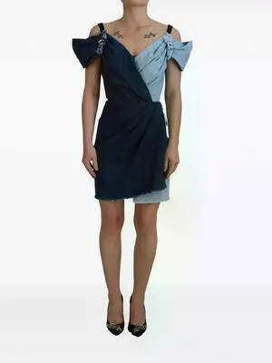 Dolce & Gabbana Patchwork Draped Mini Dress
