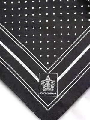 Dolce & Gabbana Polka-dot Silk Pocket Square
