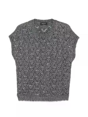 Fabiana Filippi Open-knit Cap-sleeve Sweater