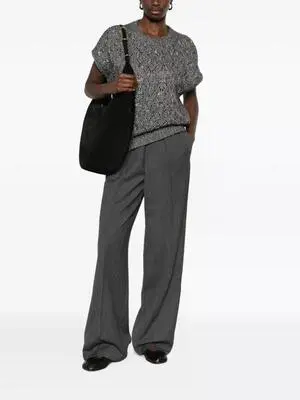 Fabiana Filippi Open-knit Cap-sleeve Sweater