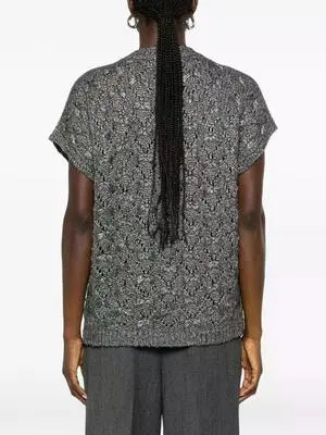 Fabiana Filippi Open-knit Cap-sleeve Sweater