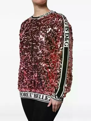 Dolce & Gabbana Sequin Embellished Crewneck Sweatshirt
