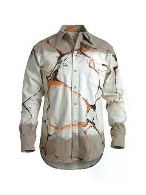 Dolce & Gabbana Marble-print Denim Shirt