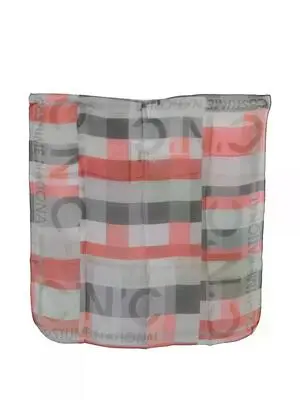 Costume National Logo-print Silk Scarf - Grey