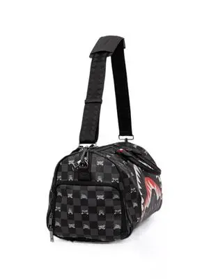 SPRAYGROUND Shark Mouth Checkered Holdall - Black