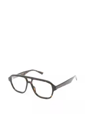 Gucci Tortoiseshell-effect Pilot-frame Glasses - Brown
