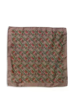 Dolce & Gabbana Chili-print Silk Pocket Square - Brown