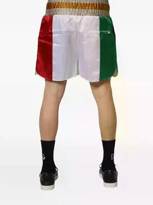 Dolce & Gabbana Italia Logo Embroidered Shorts