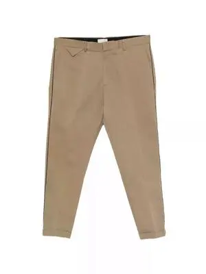 LOW BRAND Piped-trim Turn-up Trousers