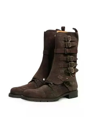 Dolce & Gabbana Multi-buckle Suede Ankle Boots