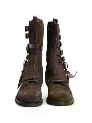 Dolce & Gabbana Multi-buckle Suede Ankle Boots