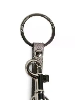 Dolce & Gabbana Logo-plaque Leather Keychain