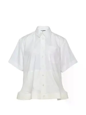 MELITTA BAUMEISTER Boxy-fit Ruffled Hem Shirt - White